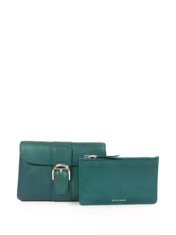 Delvaux Buckle-fastening Leather Wallet - Green
