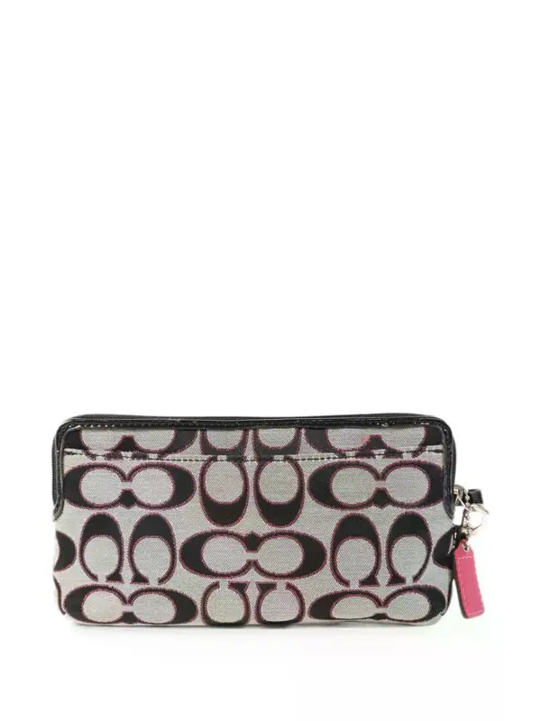 COACH VINTAGE Monogram Print Wristlet Clutch Bag