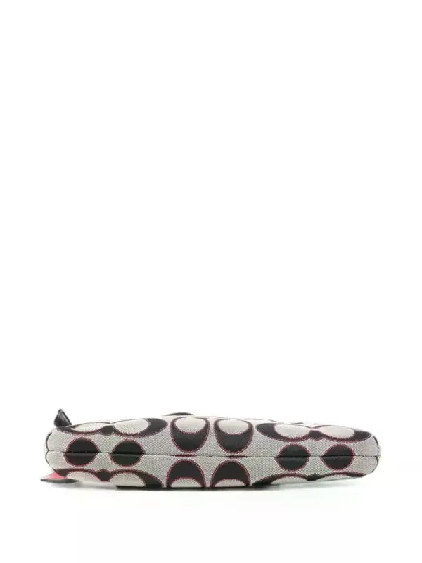 COACH VINTAGE Monogram Print Wristlet Clutch Bag