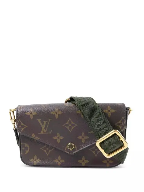 LOUIS VUITTON Monogram Felicie Strap & Go Shoulder Bag - Brown