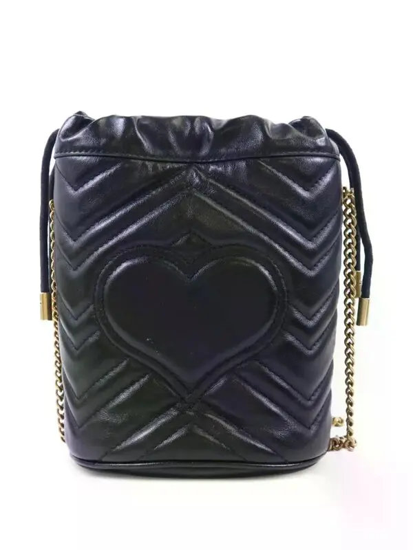 Gucci Marmont Leather Bucket Bag