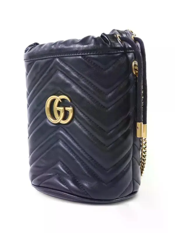 Gucci Marmont Leather Bucket Bag
