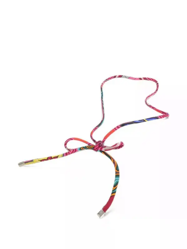 Hermès Silk Necklace With Palladium-plated Hardware - Pink