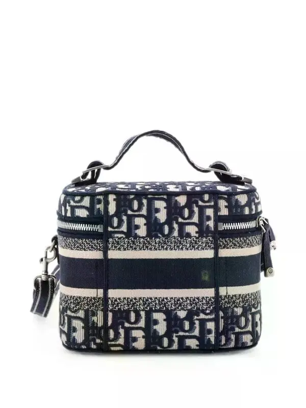 Dior Diortravel Convertible Vanity Case Oblique Canvas Pouch - Blue