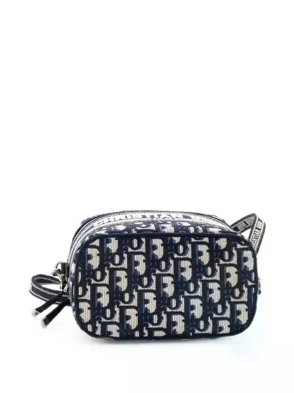 Dior Diortravel Convertible Vanity Case Oblique Canvas Pouch - Blue
