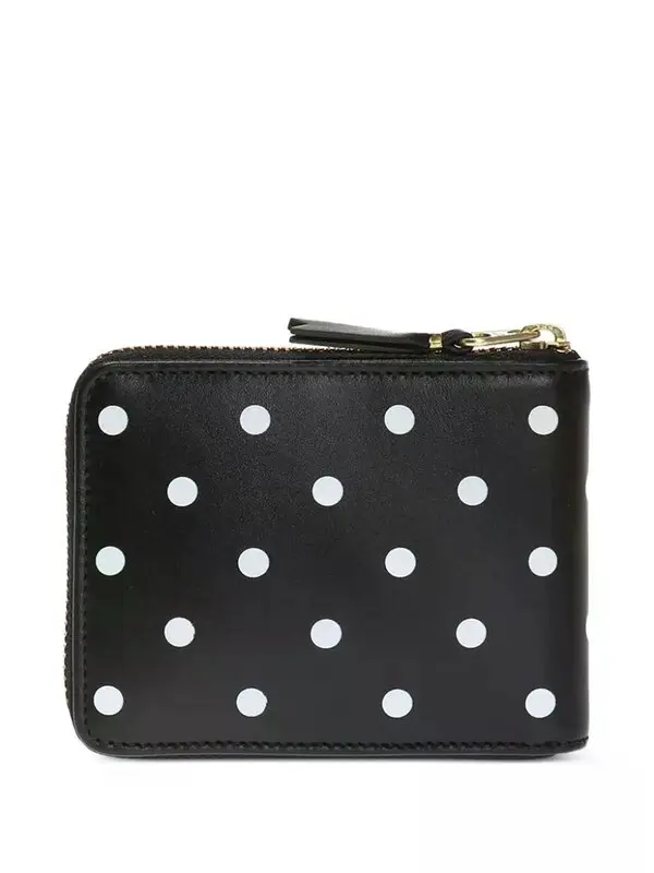 Comme Des Garçons Polka-dot Wallet - Black