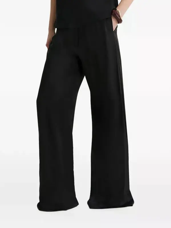 FRAMBOISE Dillan Silk Wide Leg Trousers
