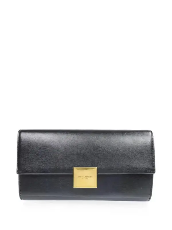 Saint Laurent Logo-engraved Wallet - Black