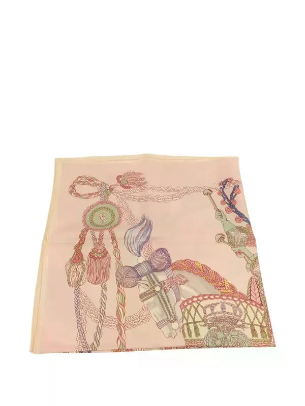 Hermès Equestrian-print Silk Scarf - Pink
