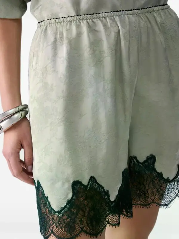 Liu Jo Jacquard Lace-trimmed Shorts