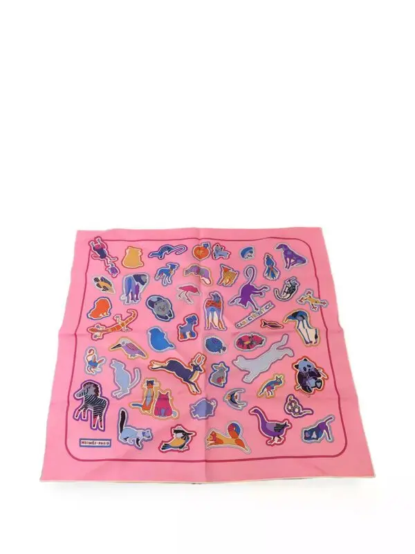 Hermès Animal-print Scarf - Pink