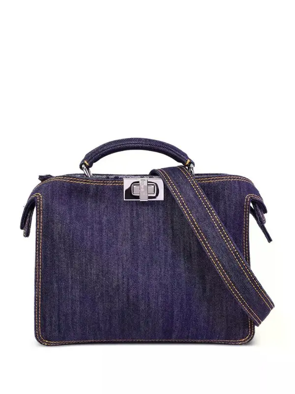 Fendi Small Peekaboo Iseeu Denim Tote Bag