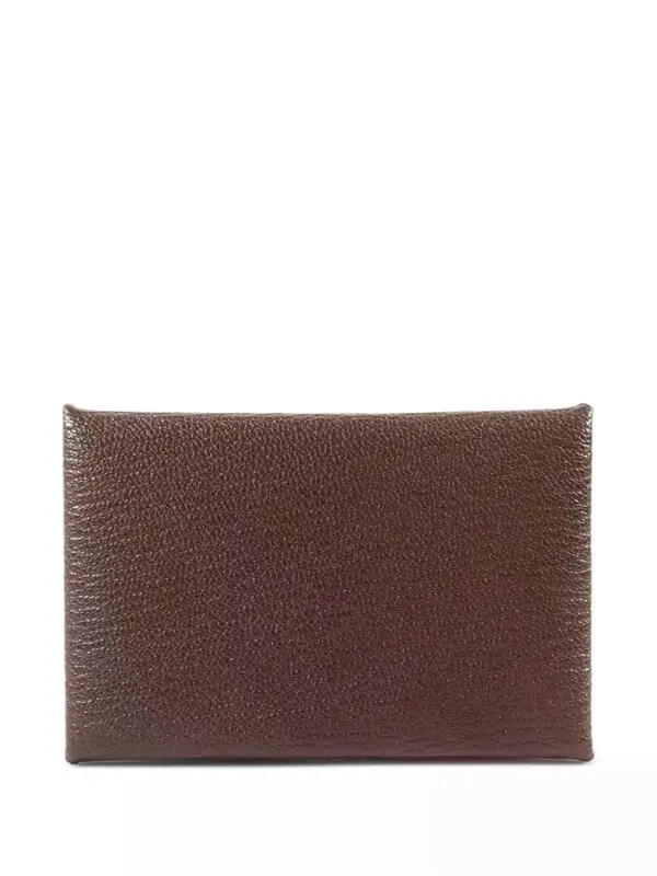 Hermès Calvi Leather Cardholder - Brown
