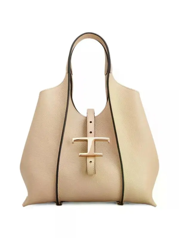 TOD'S Timeless Shopping Bag In Leather Mini - Neutrals
