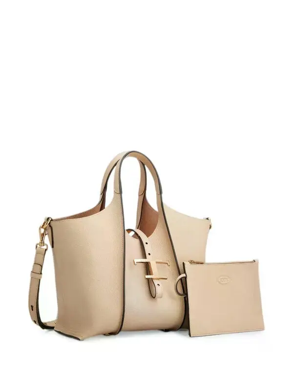 TOD'S Timeless Shopping Bag In Leather Mini - Neutrals