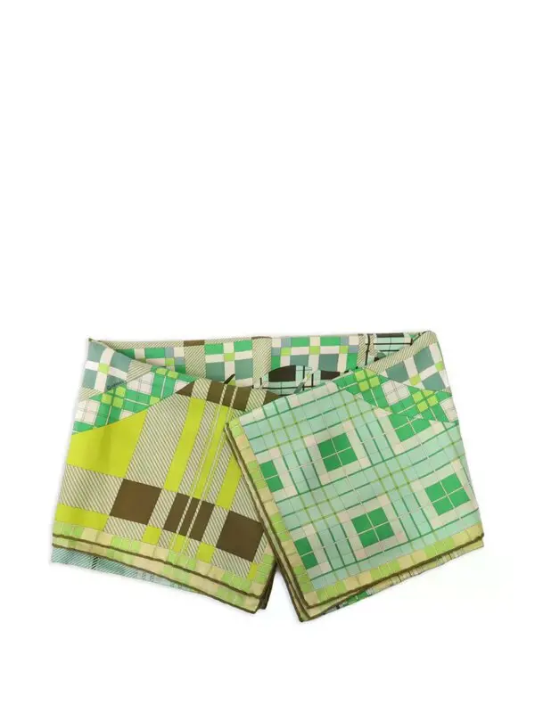 Hermès Ex-libris À Carreaux Scarf - Green
