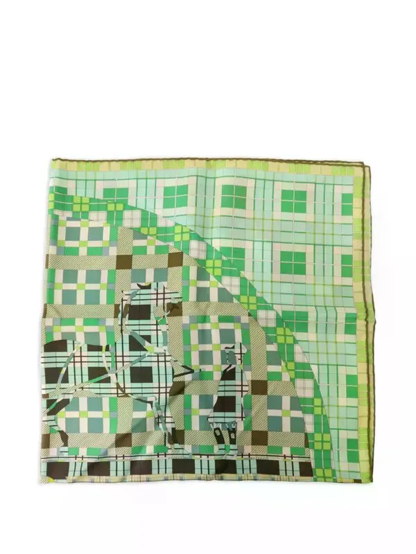 Hermès Ex-libris À Carreaux Scarf
