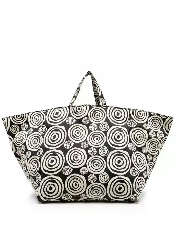 10 CORSO COMO Spiral-print Canvas Tote