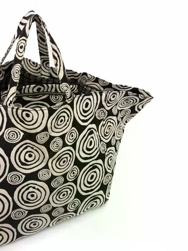 10 CORSO COMO Spiral-print Canvas Tote