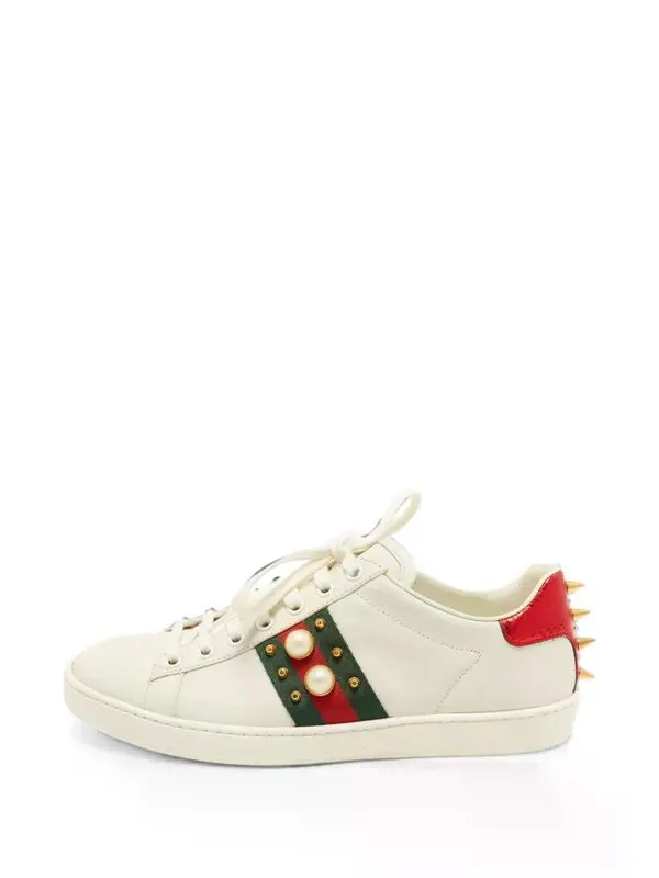 Gucci Ace Pearl Embellished Sneakers