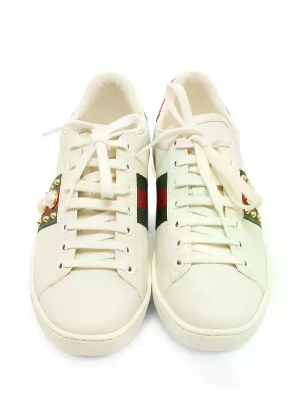 Gucci Ace Pearl Embellished Sneakers