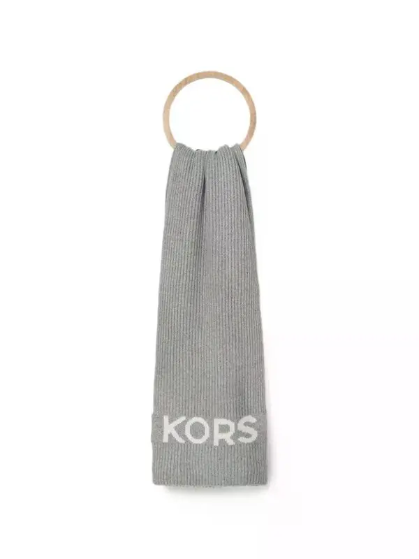 Michael Kors Ribbed Logo-intarsia Scarf