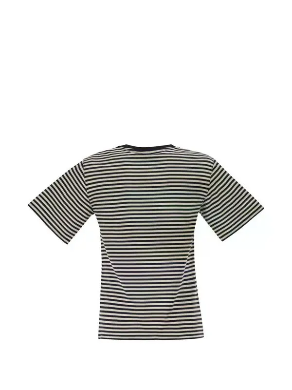 Max Mara Striped Embroidered Logo T-shirt