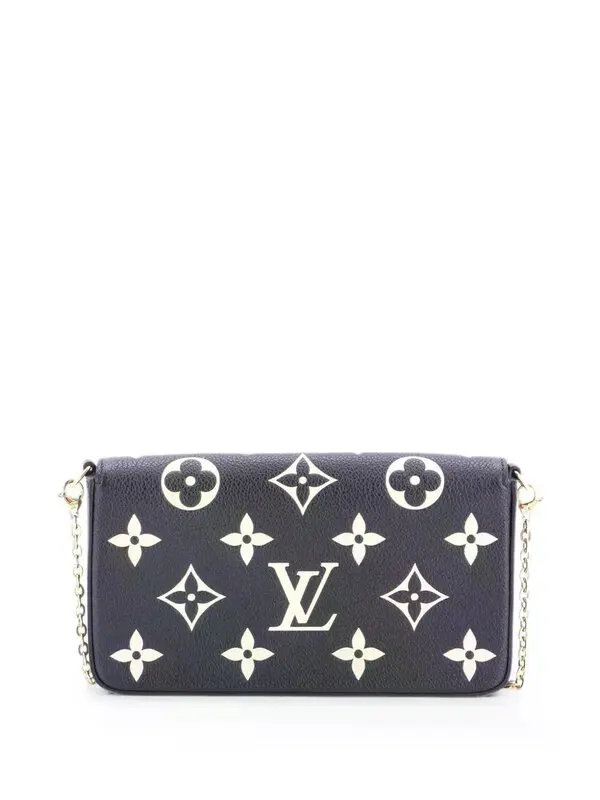 LOUIS VUITTON Felicie Pochette Bicolor Monogram Empreinte Giant Crossbody Bag