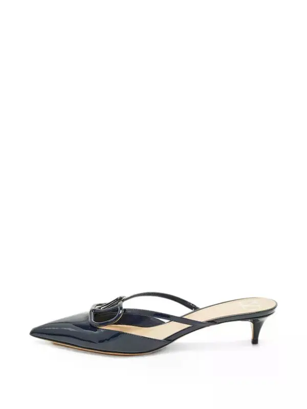 Valentino Garavani Vlogo Patent Leather Heeled Mules