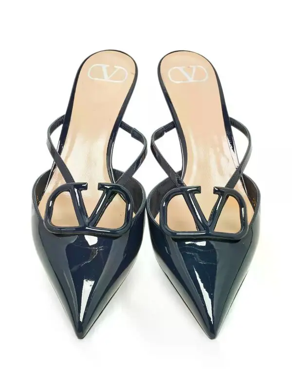 Valentino Garavani Vlogo Patent Leather Heeled Mules