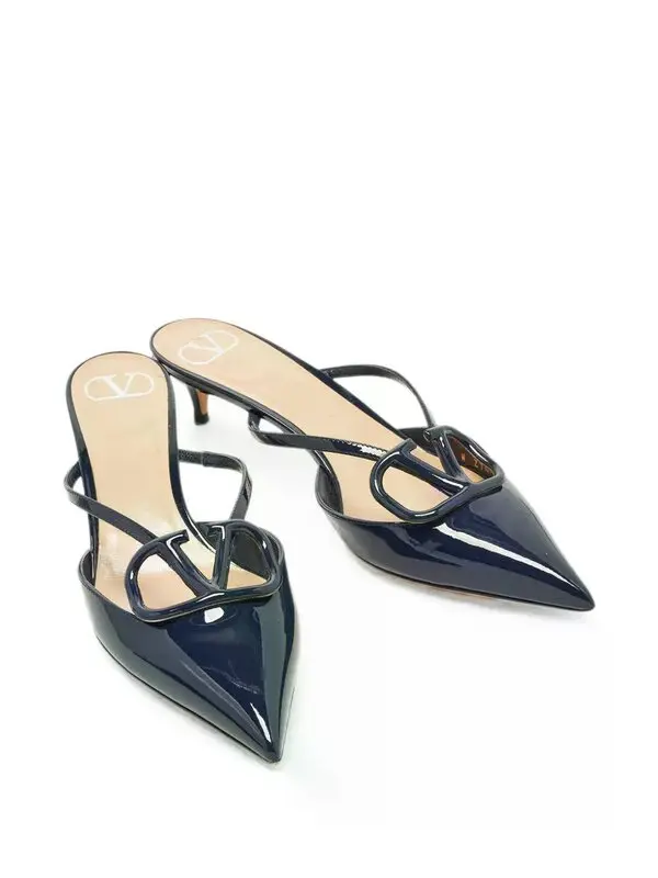 Valentino Garavani Vlogo Patent Leather Heeled Mules