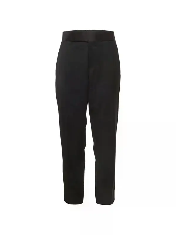 Prada Gabardine Trousers With Satin Waistband