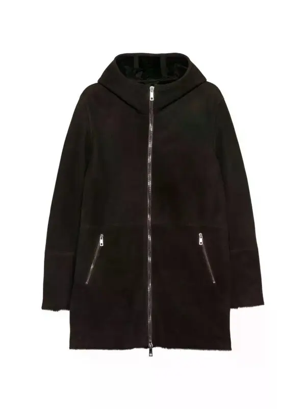 GIORGIO BRATO Hooded Shearling Coat