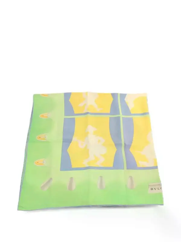 BVLGARI Illustrative-print Silk Scarf