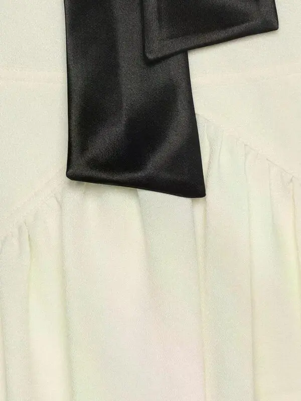 Victoria Beckham Tie-neck Crepe Maxi Dress
