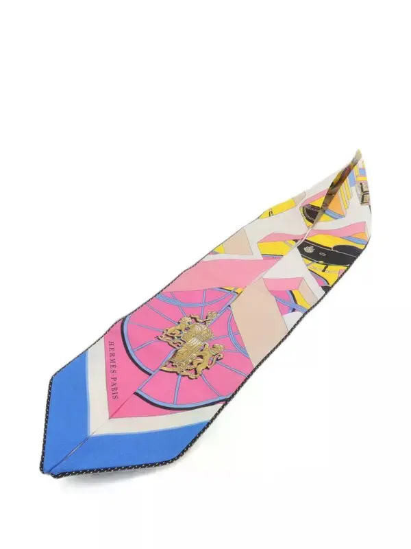 Hermès Twilly Graphic-print Scarf - Pink