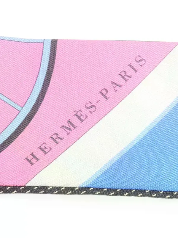 Hermès Twilly Graphic-print Scarf - Pink