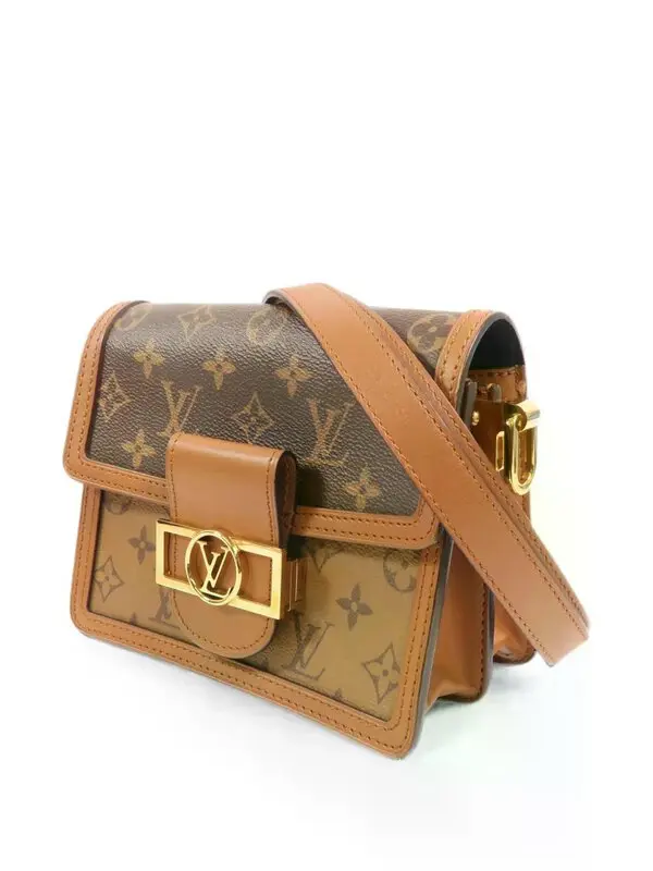 LOUIS VUITTON Mini Dauphine Monogram Reverse Shoulder Bag - Brown