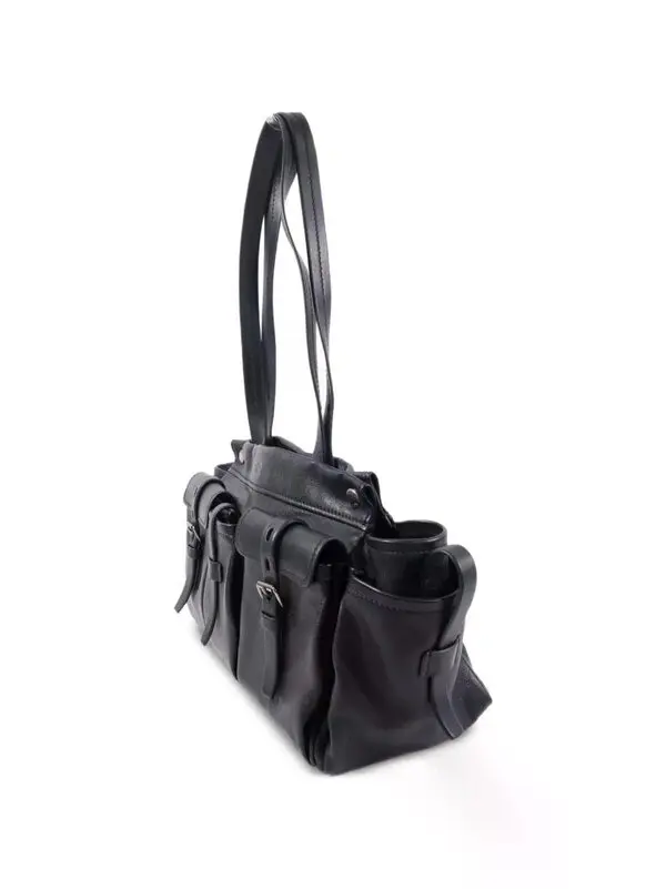 Prada Buckled Pocket Leather Shoulder Bag