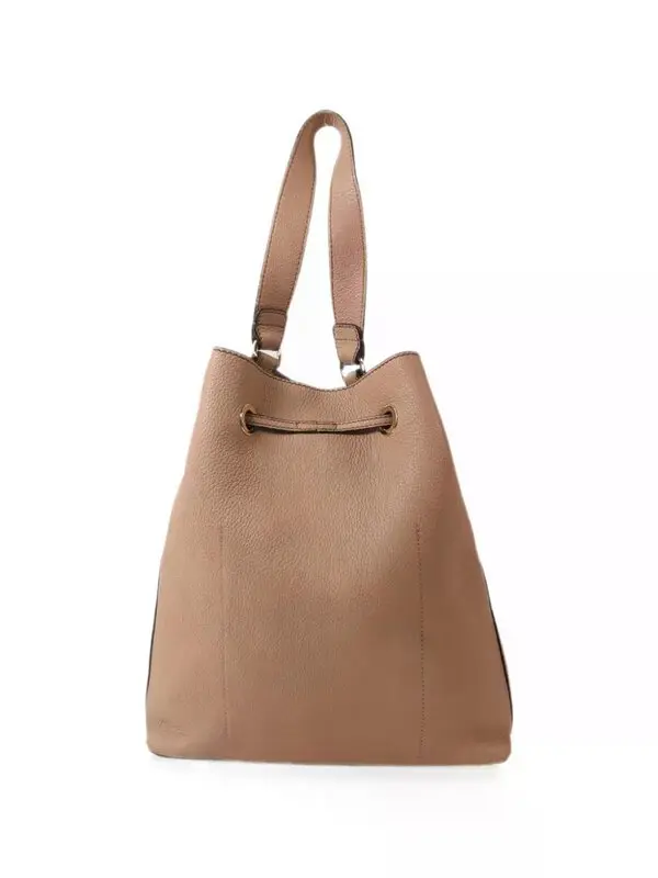 Furla Leather Drawstring Tote Bag