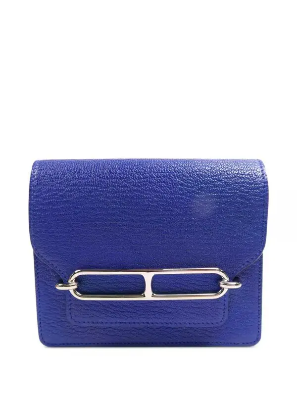 Hermès Roulis Slim Leather Wallet - Blue
