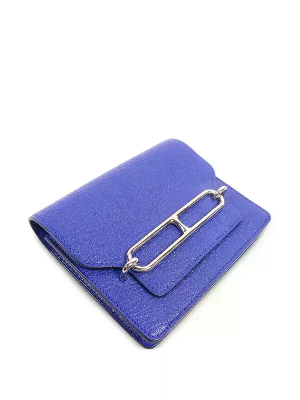 Hermès Roulis Slim Leather Wallet - Blue