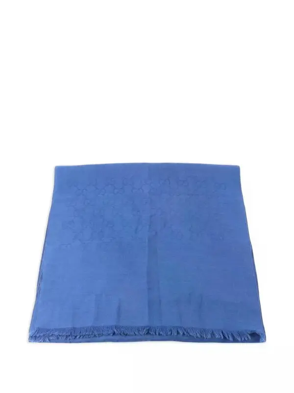 Gucci Monogram-pattern Scarf - Blue