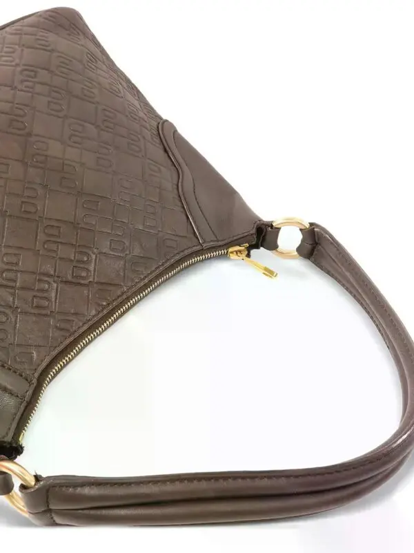 Bally Embossed Leather Shoulder Bag