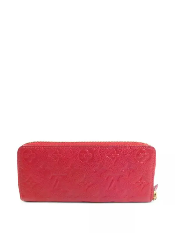 LOUIS VUITTON Clemence Monogram Empreinte Wallet - Red