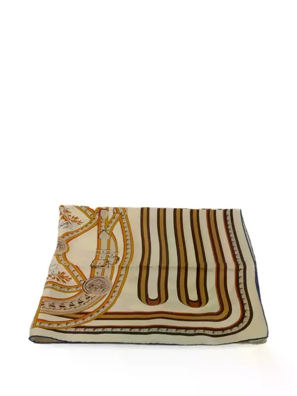 Hermès Equestrian-print Scarf - Neutrals