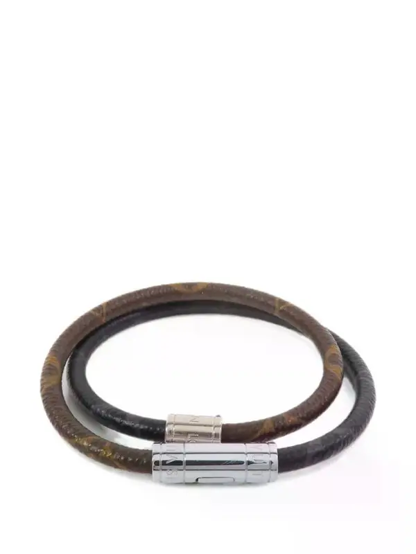 LOUIS VUITTON Monogram Double Wrap Bracelet - Brown