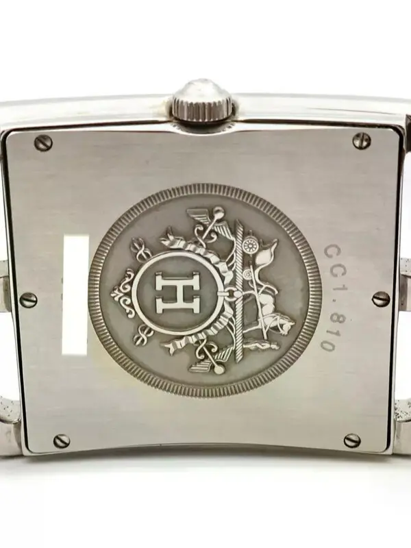 Hermès Cape Cod 33mm Stainless Steel Watch With Black Leather Strap