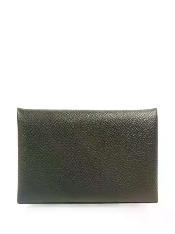 Hermès 2021 Calvi Card Case - Green