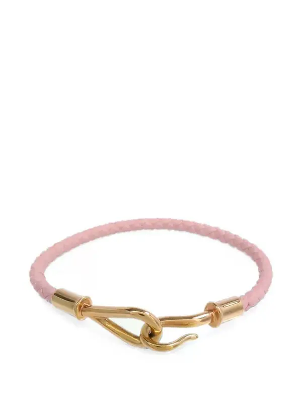 Hermès Leather Bracelet With -tone Clasp